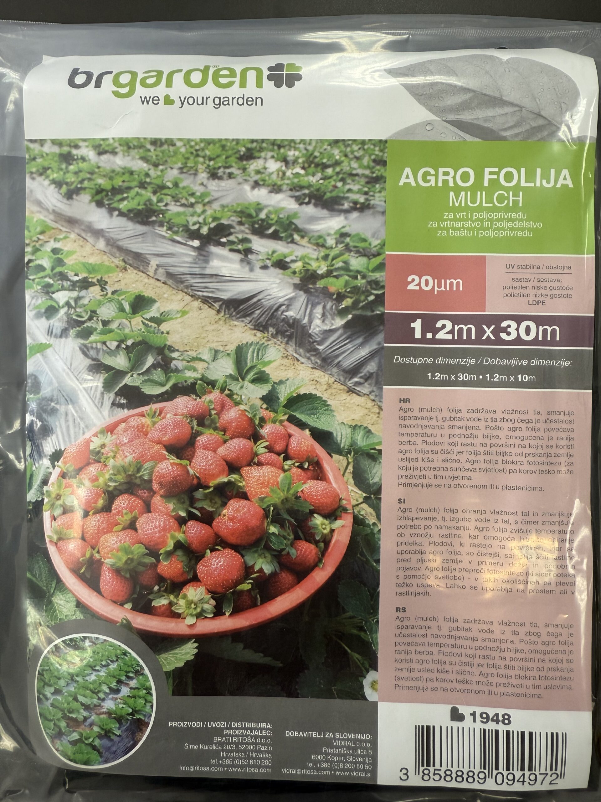 Folija za jagode, 30 metara - Fragaria Planta